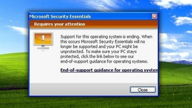 Pop-ups irritate Windows XP's remaining users