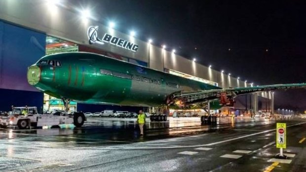 Boeing 777x: New 777-9 static test plane rolls out at Everett factory