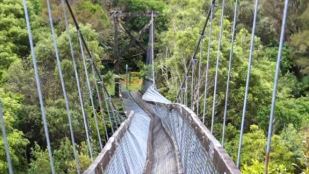 Dramatic video emerges of tourists plunging from Lake Waikaremoana bridge