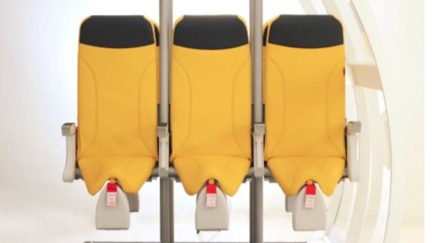 New version of standing 'Skyrider' plane seat reappears in Hamburg ...