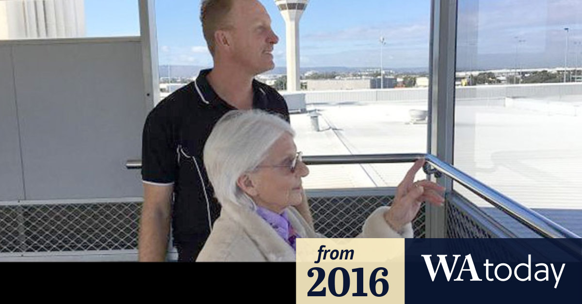 A 76-year-old Perth woman's first glance at Perth Airport in 20 years