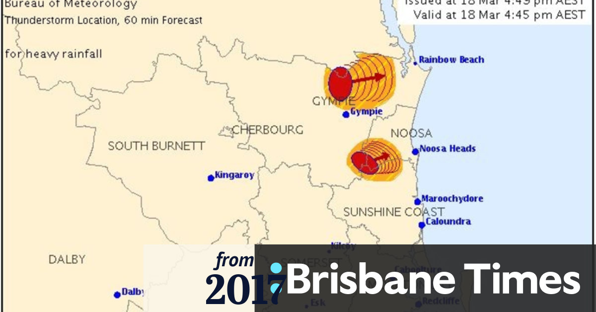 Flash flooding and severe storm warning for Sunshine Coast