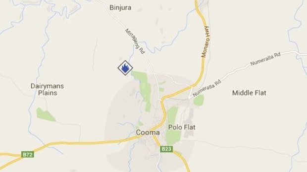 Bushfire burning north of Cooma, near Glen Road
