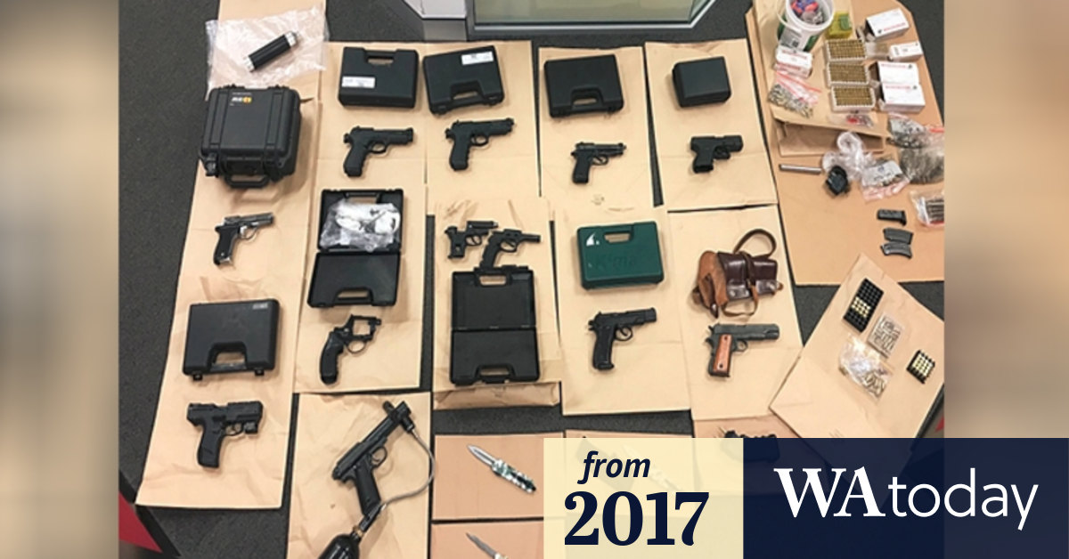 Dozens of handguns and 1000 rounds of ammo seized in Perth police raid