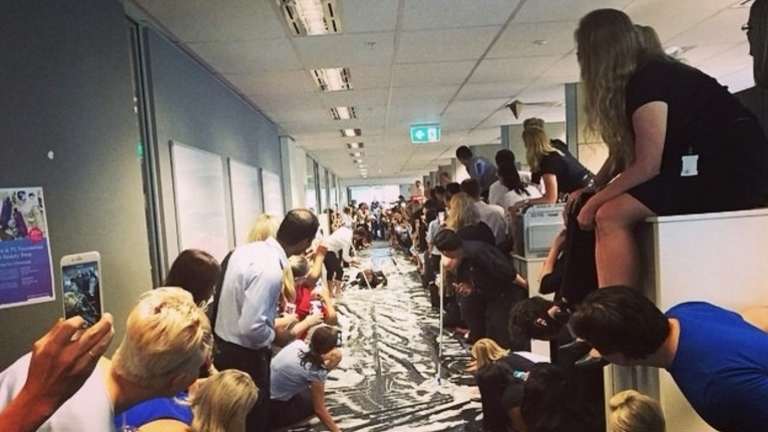 Flight Centre slip 'n slide