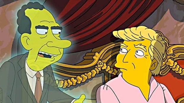 New Simpsons clip shows Donald Trump talking to Richard Nixon’s ghost ...