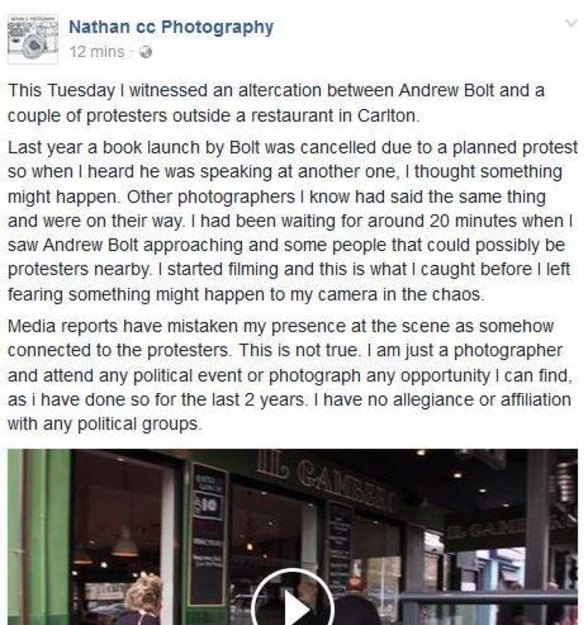 Andrew Bolt assault: Third man on the scene says he is 'just a ...