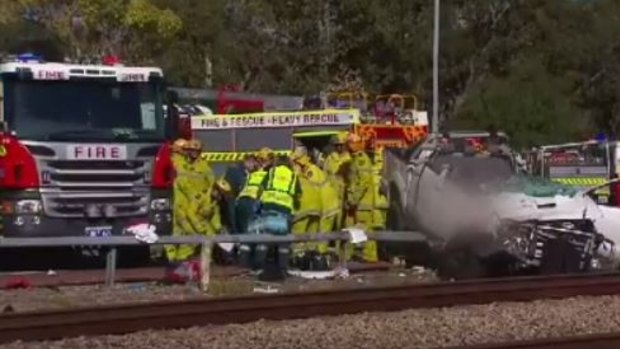Man dies after Perth train track crash