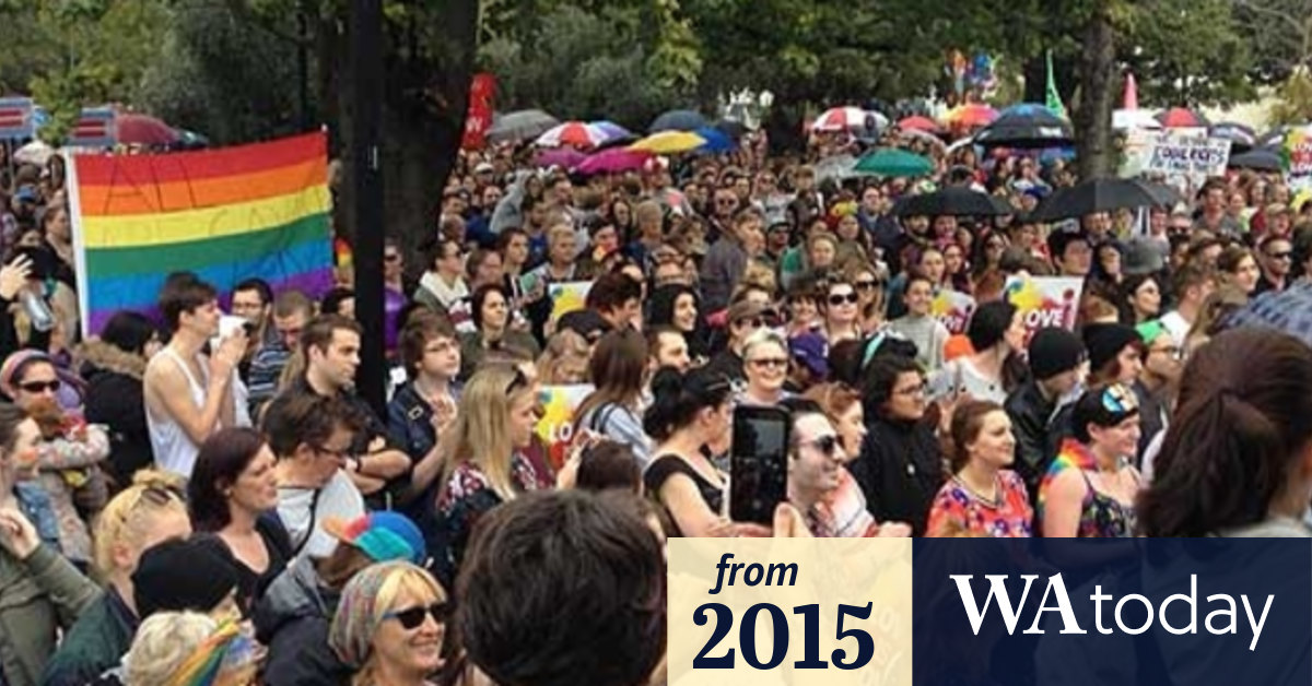 Thousands brave rain in support of same-sex marriage at Perth 'Love Rally'