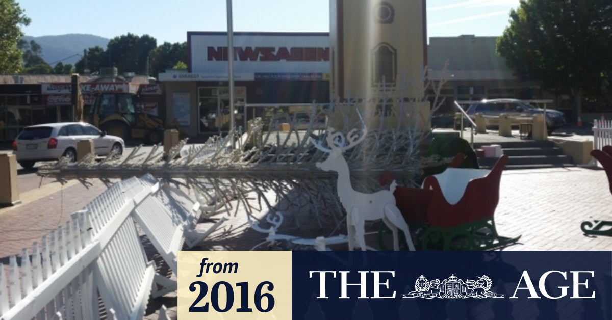 Tree, wooden reindeer smashed as vandals go on 'path of Christmas ...