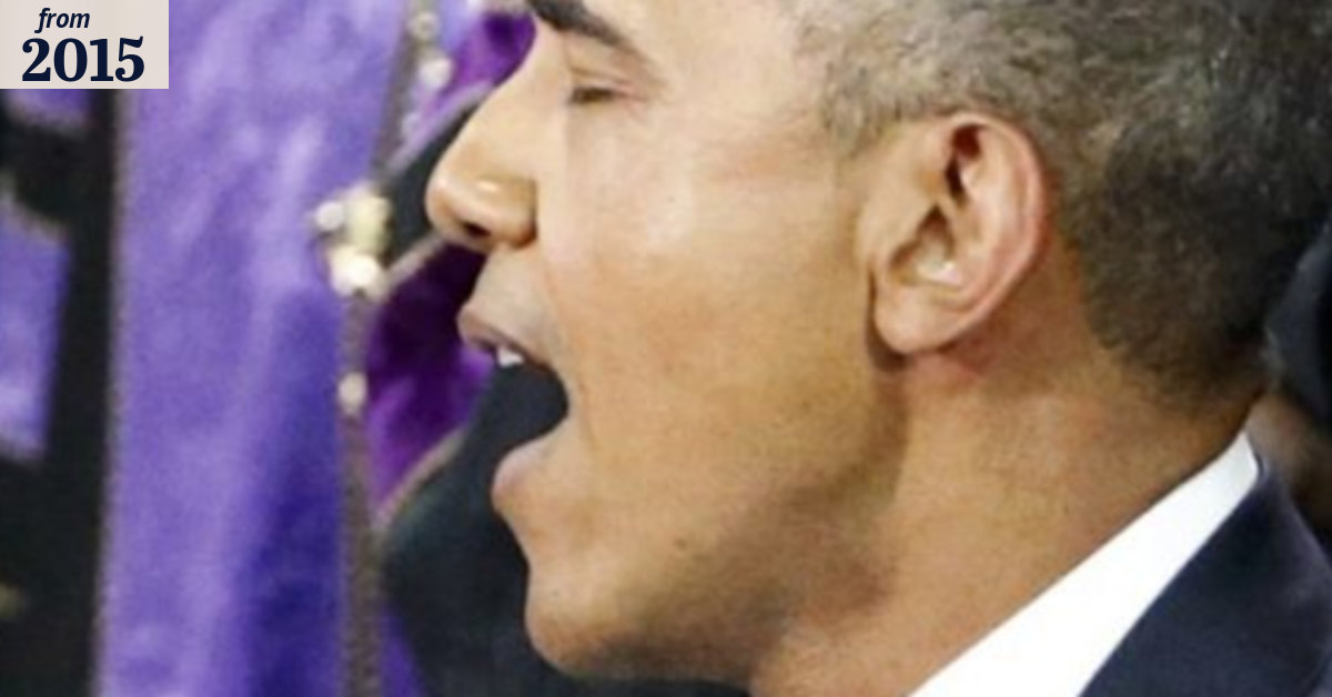 Barack Obama sings Amazing Grace during Clementa Pinckney eulogy