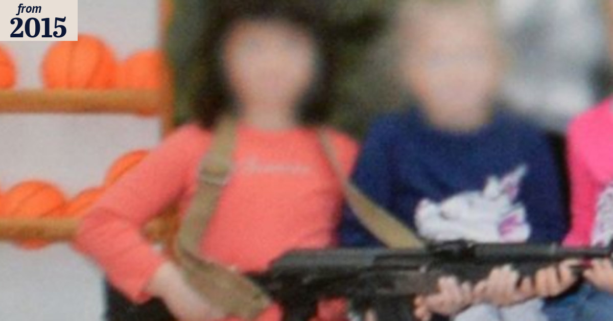 Kindergarten kids holding 'AK-47s' during 'patriotic class' cause ...