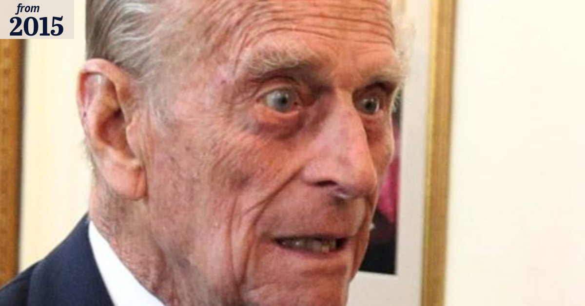 Prince Philip caught on camera swearing at photographer