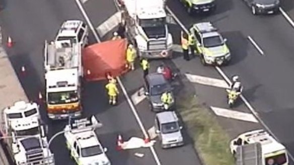 Man dead after hit by truck on Gateway Motorway