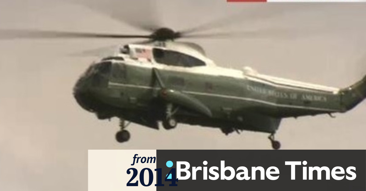 US presidential chopper spotted over Brisbane