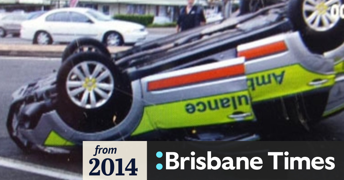 Ambulance flipped on Gold Coast