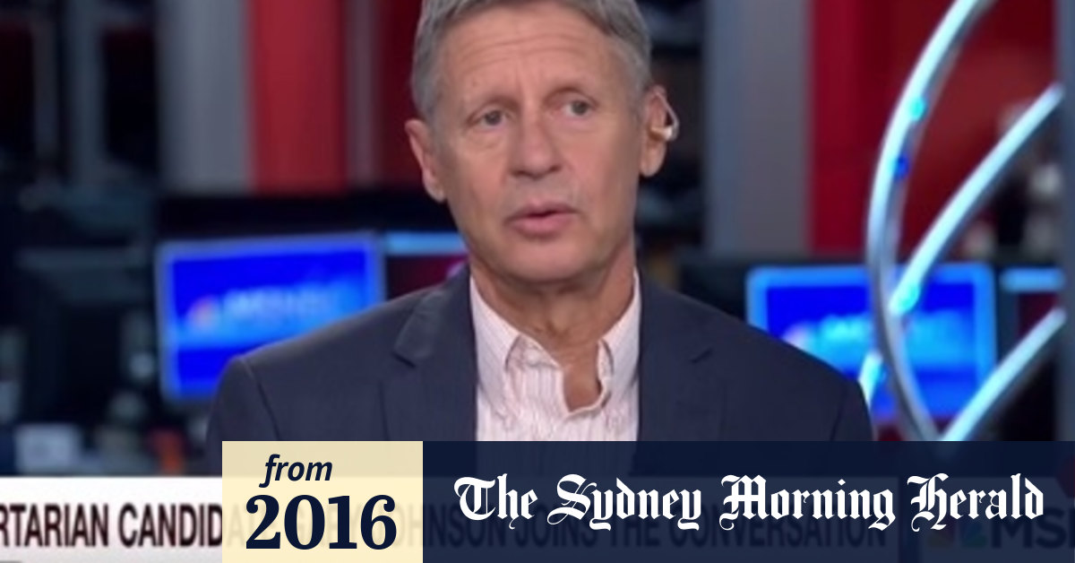 'What is Aleppo?' US presidential candidate Gary Johnson asks in ...