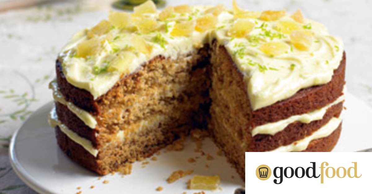 Double ginger cake with lime frosting