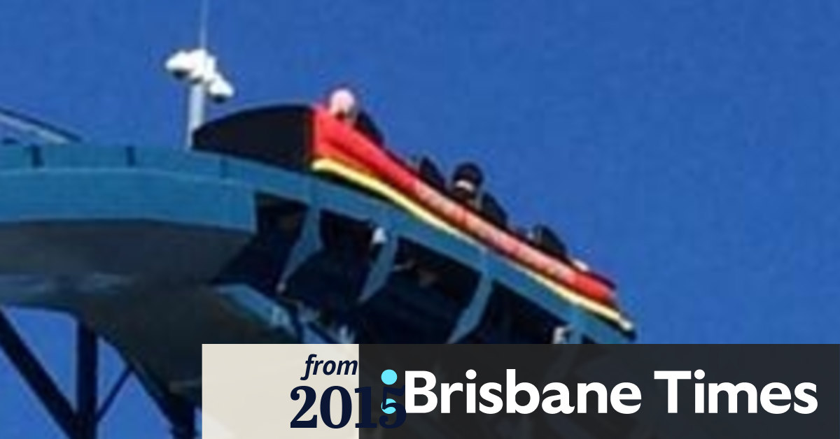 Sea World ride Storm Coaster gets stuck
