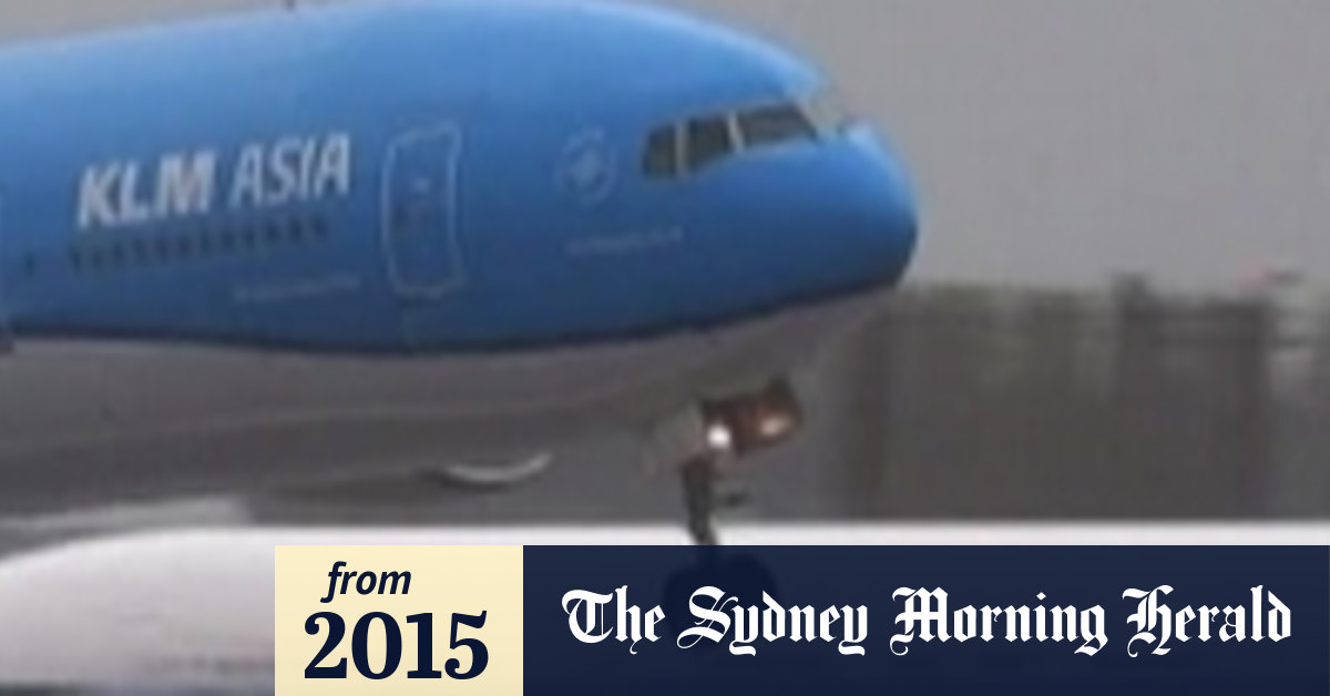 KLM plane makes bumpy landing in severe storm