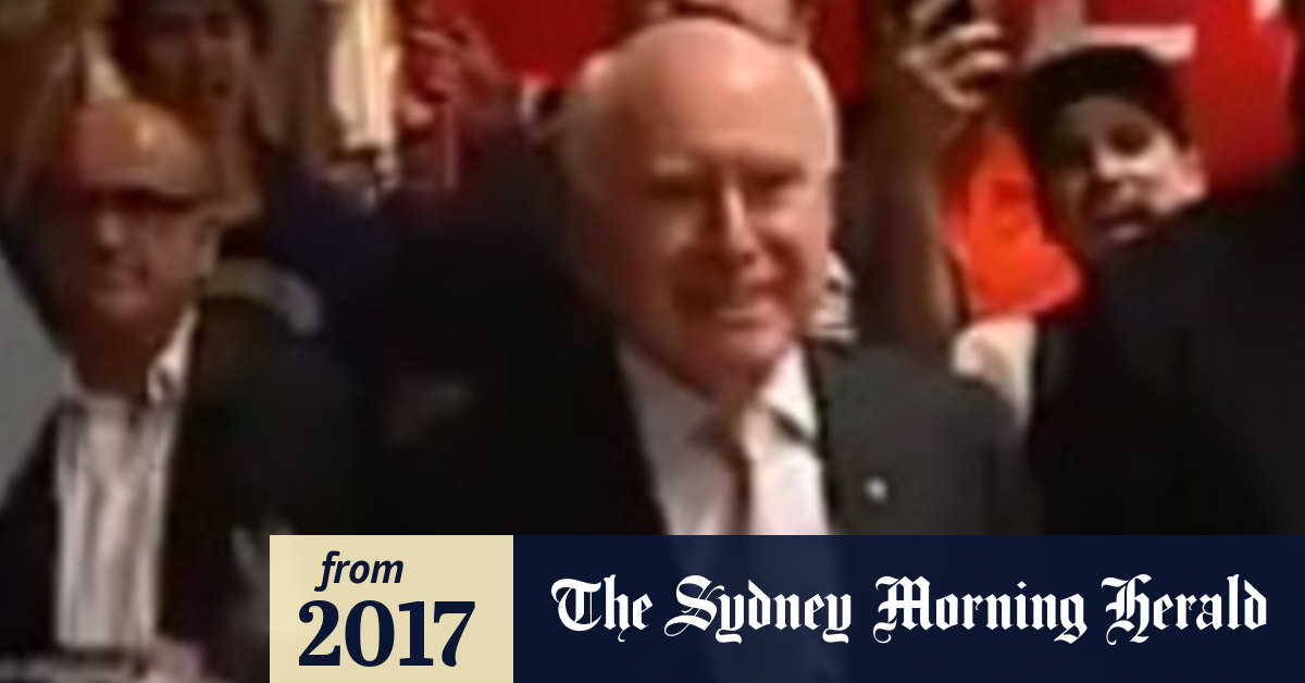 Former prime minister John Howard 'rescued' from angry Sydney union protest