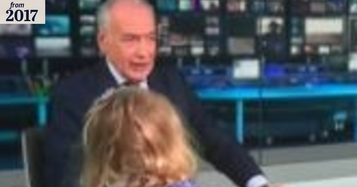 ITV News anchor Alastair Stewart upstaged by toddler in live interview