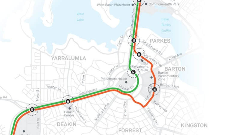 Canberra light rail: Options for stage two route to Woden revealed