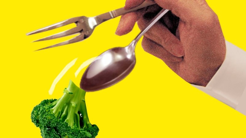 The Empty Plate Grab a fork and spoon in one hand and help yourself