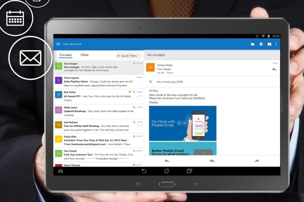 Microsoft's new Outlook app for iPhones, iPads, Android: hands on