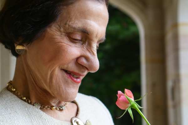 Former Governor Dame Marie Bashir plants a rose named in her honour