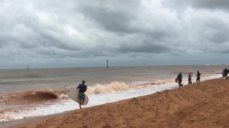 Cyclone Stan: Port Hedland men ignore alert warning, go surfing anyway