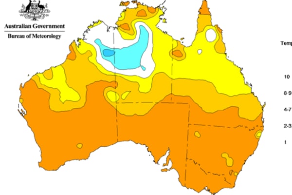 Two charts that show how Australia's climate is changing