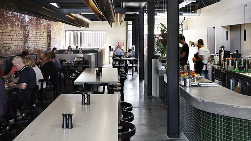 Mont Albert cafe cuts through garage grease with creative design