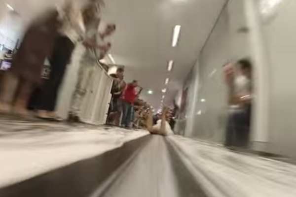 Flight Centre slip 'n slide