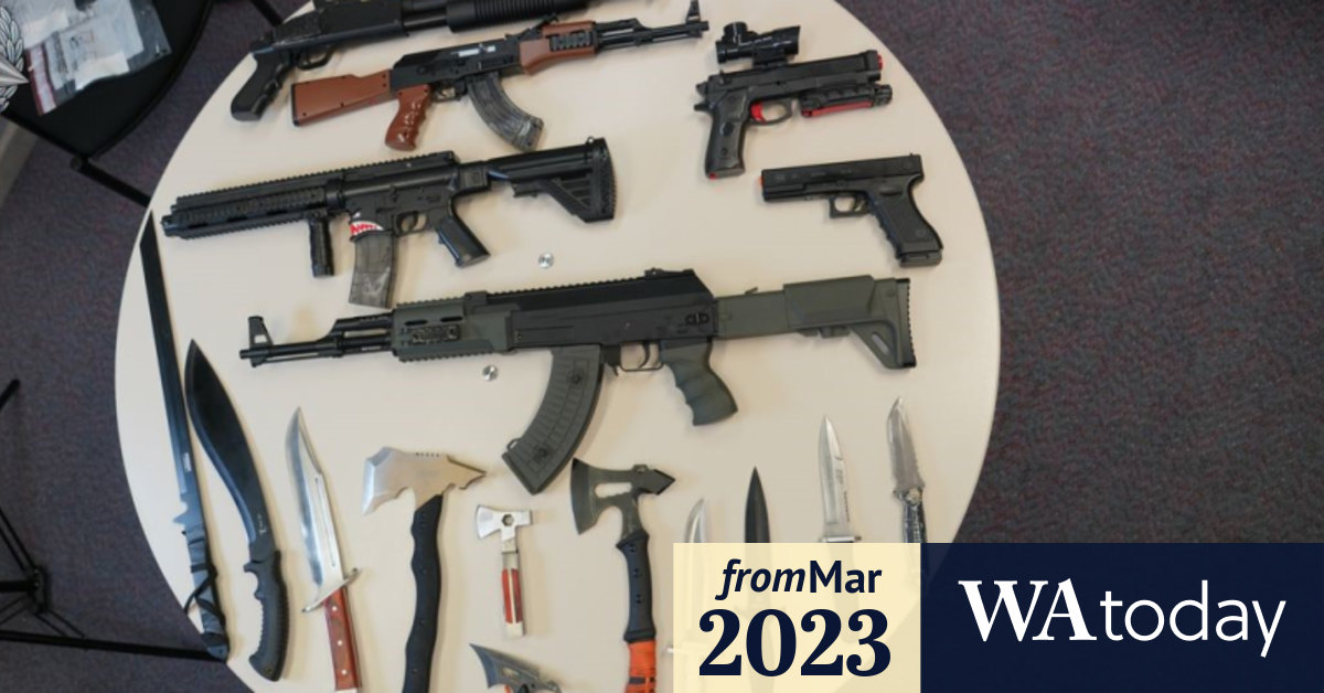 Police seize cache of weapons after man brandishes Taser at Perth ...