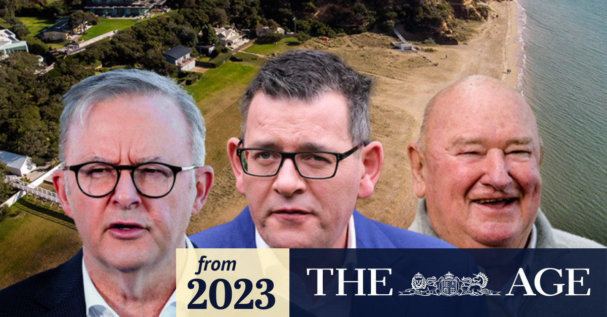 Anthony Albanese, Daniel Andrews fly in private helicopter to Lindsay ...