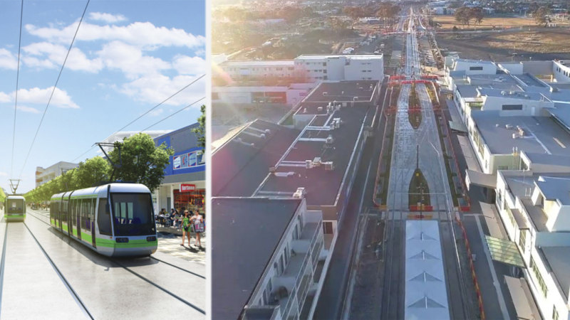 Take a bird's eye view of the light rail track in this new video