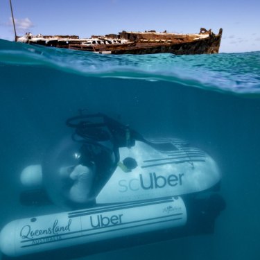 Uber and Queensland bring rideshare submarine to the Great Barrier Reef