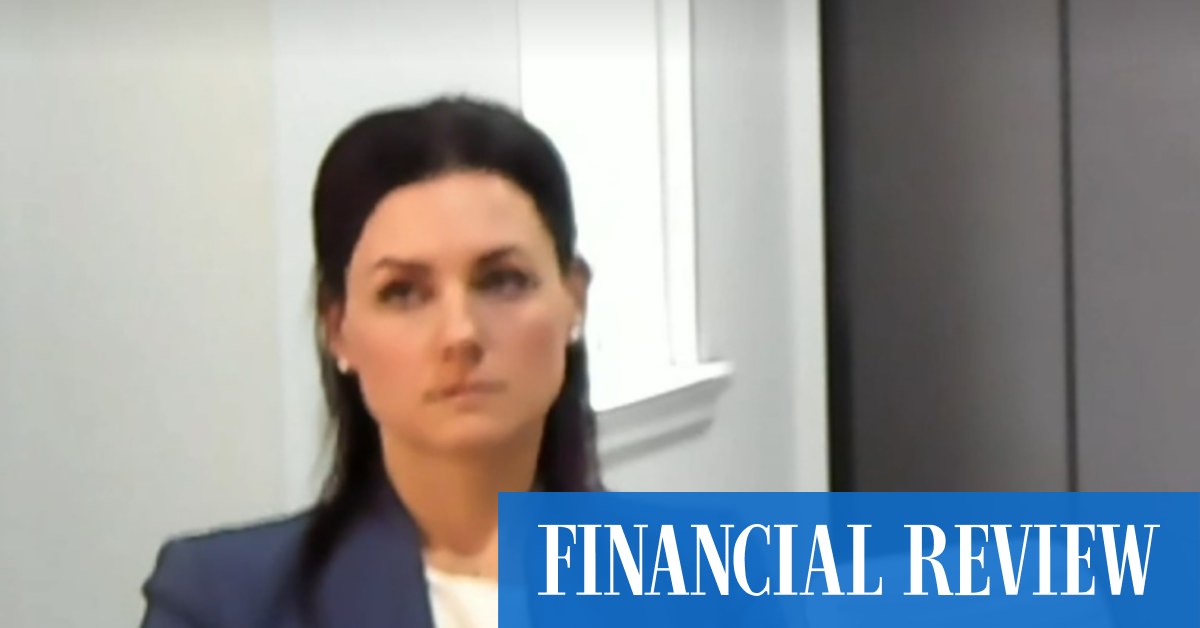 Woolworths group Teasurer Sarah Scopel leaves following Star testimony