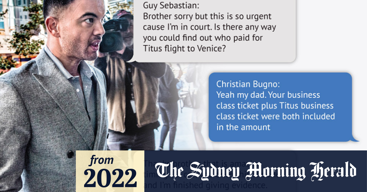 Guy Sebastian sent text messages to another witness while giving ...
