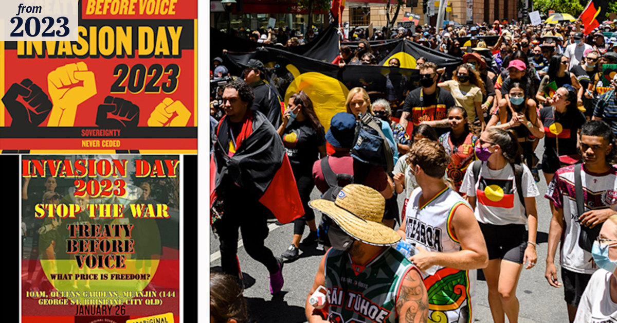 Indigenous Voice to parliament: Invasion Day rallies in Melbourne ...