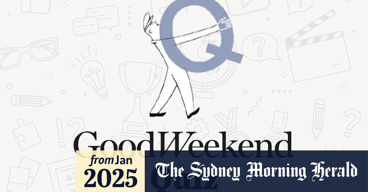 Good Weekend Superquiz, January 25