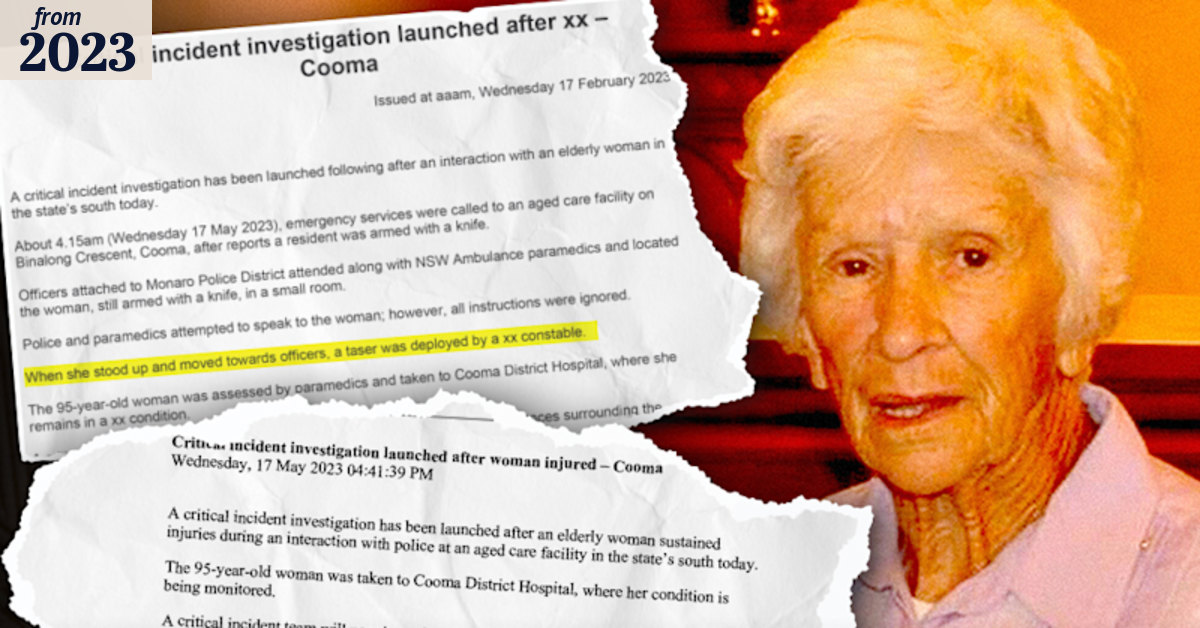 Clare Nowland tasering covered up by NSW Police top cops
