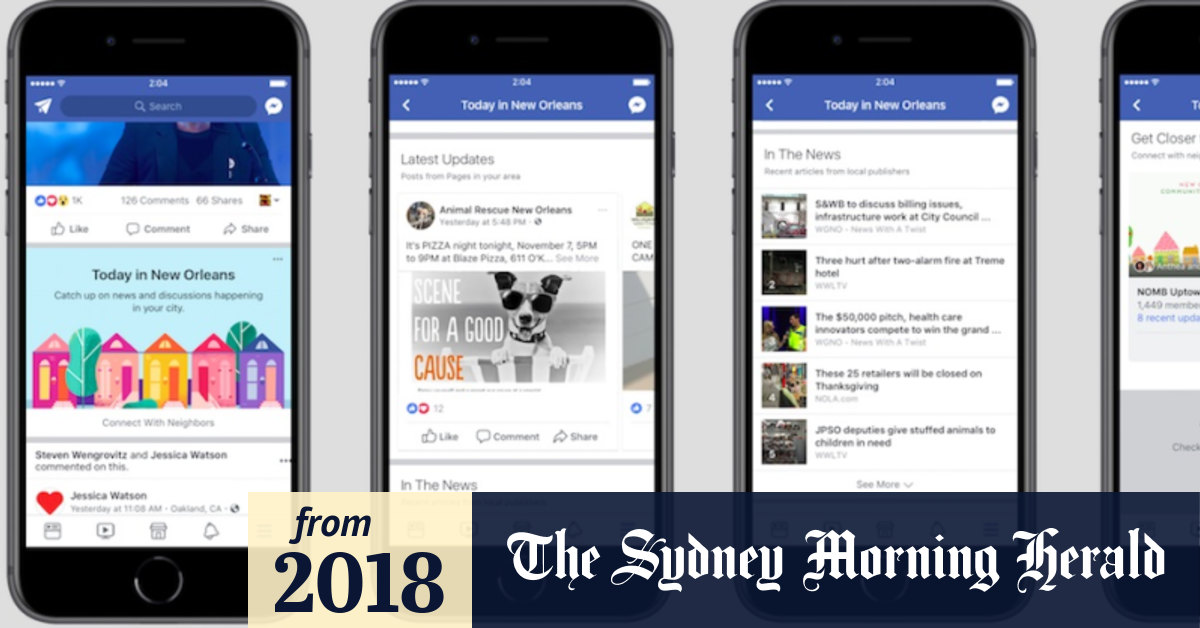 Facebook launches local news feature in 10 Australian cities