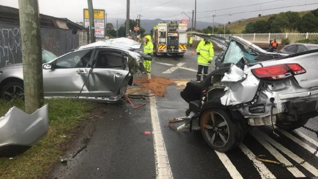 Man survives crash that rips his car in two