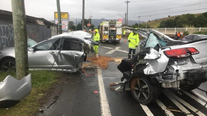 Man survives crash that rips his car in two