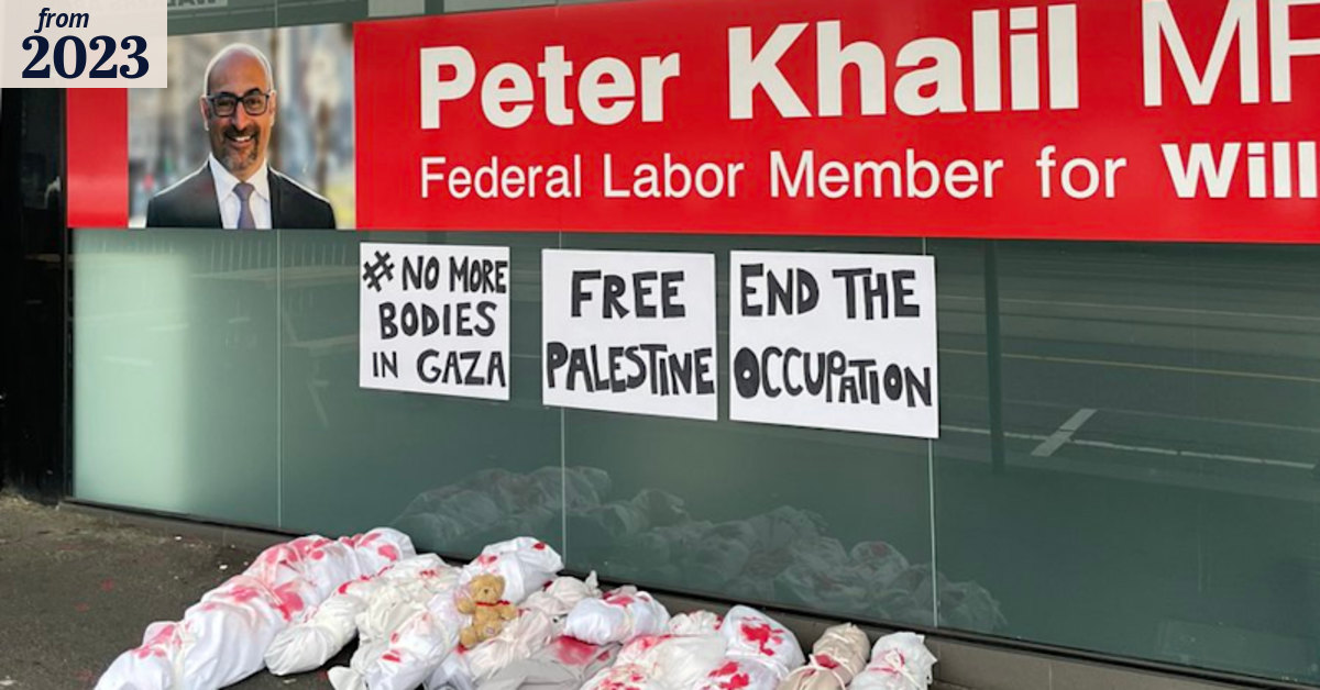 Israel Hamas: Fake dead bodies placed outside Andrew Giles, Peter ...