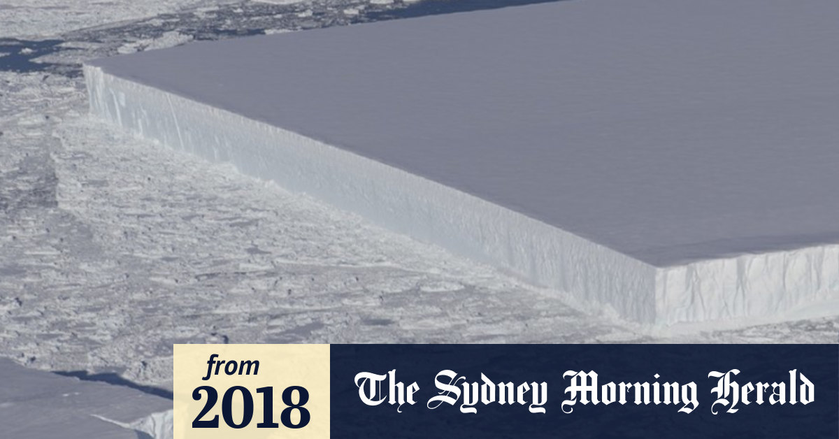 In Antarctica, there's a perfectly rectangular iceberg floating around ...