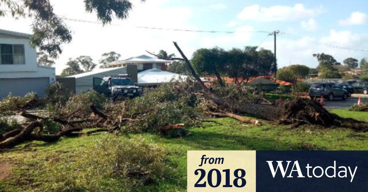 'Mini tornado' rips through Perth suburb as city shivers