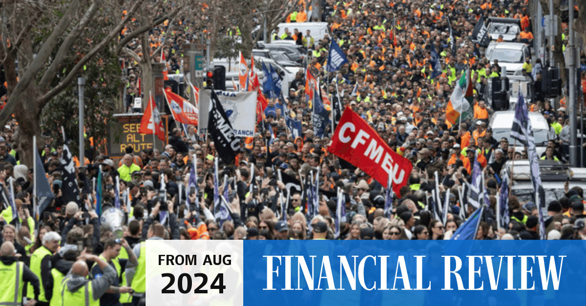CFMEU protest rallies: Tens of thousands of construction and other ...